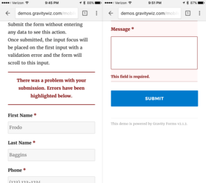 Make Your Gravity Forms Validation Errors Mobile-friendly(er) | Gravity Wiz