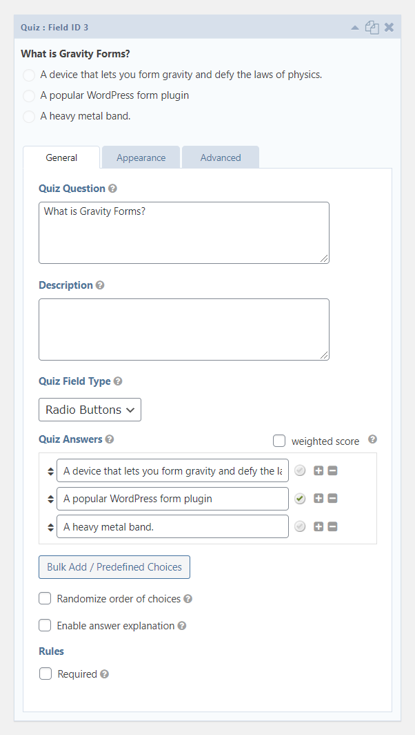 How to Use Gravity Forms to Create a Quiz (and Analyze Results) | Gravity Wiz