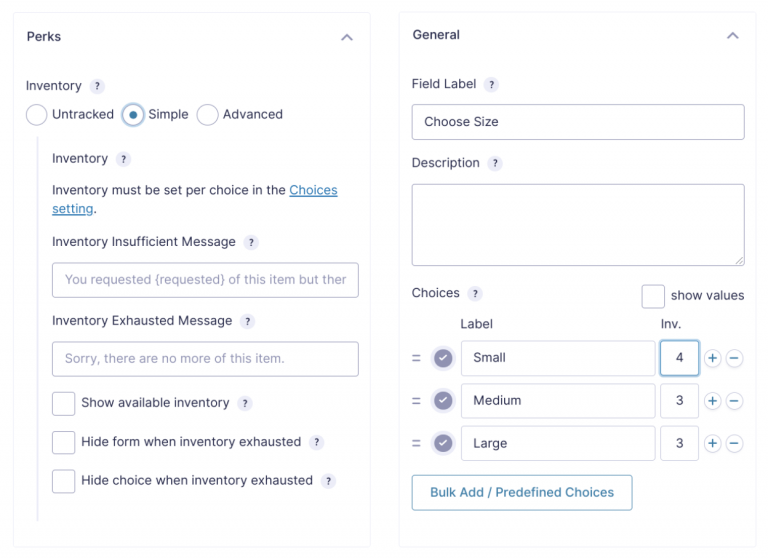 Gravity Forms Inventory | Gravity Perks by Gravity Wiz