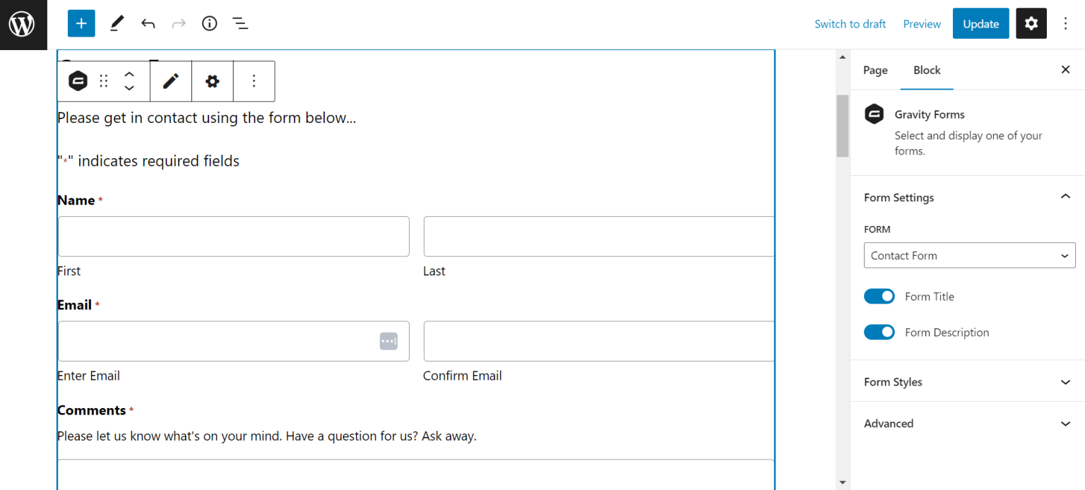 Embedding Gravity Forms In Wordpress Shortcodes And More