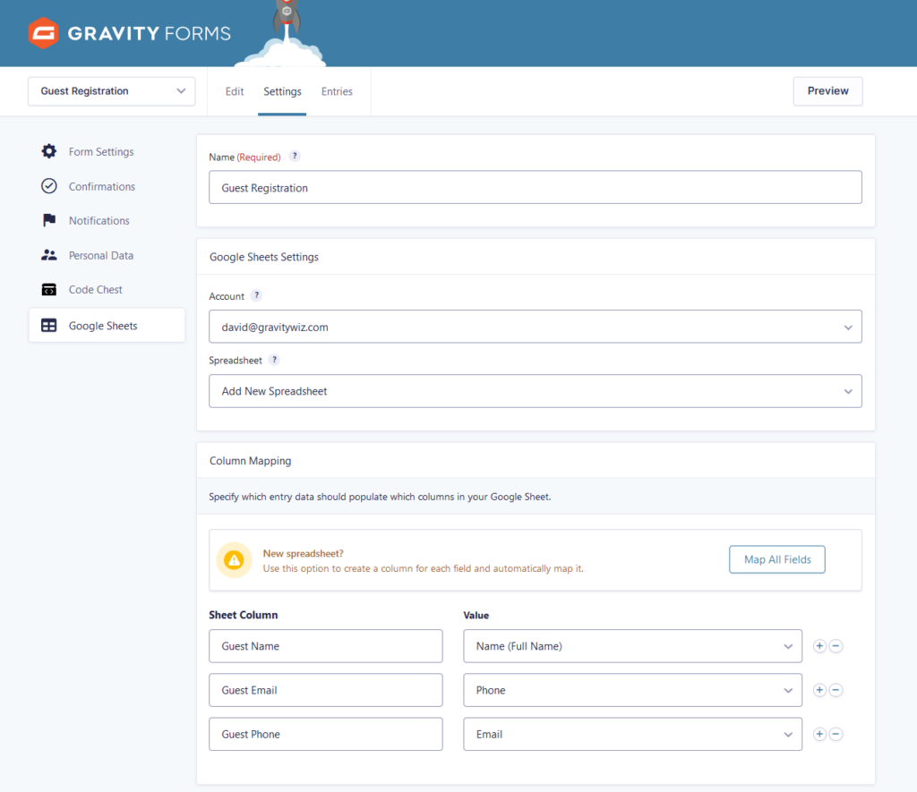 Guide: Two-Way Connect Gravity Forms with Google Sheets