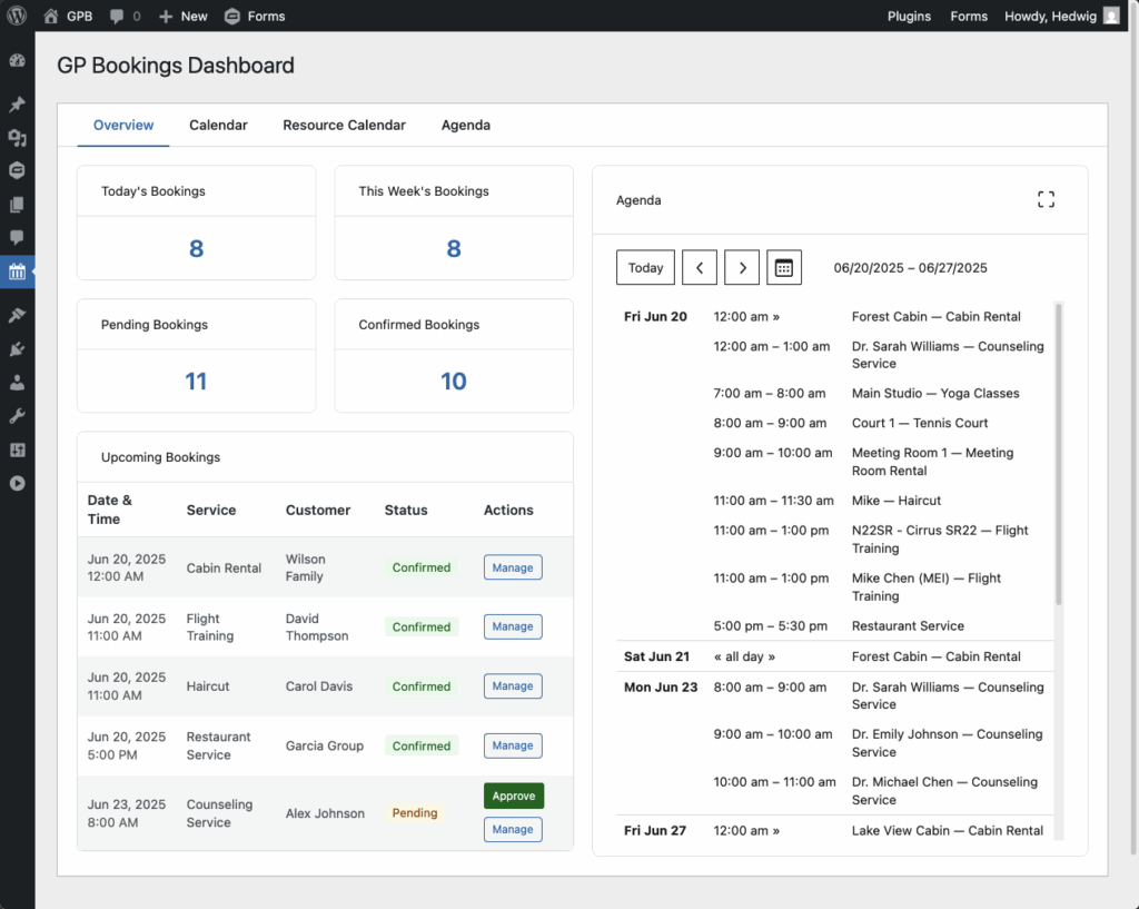 Gravity Forms Bookings | WordPress Calendar Booking Scheduler