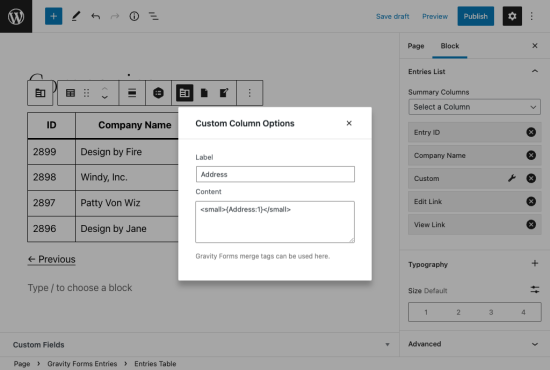 Gravity Forms Entry Blocks - Gravity Wiz