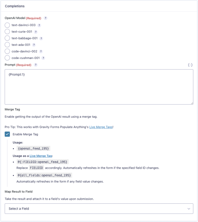 Gravity Forms OpenAI: A Free AI Plugin by Gravity Wiz